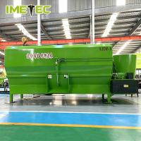 China IMETEC Horizontal Stationary TMR Mixer with Twin Augers – Fixed Series for Consistent Total Mixed Ration Production for sale
