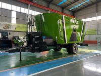 China 16 Cubic Meters Vertical Feed Mixer Wagon with Q355B Manganese Plate and Tungsten Carbide Coating for sale