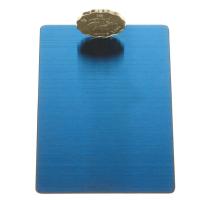 China 201 Grade Hairline Stainless Steel Sheet with PVD Coated Finish for Architectural and Interior Decoration for sale