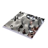 China Decorative SUS304 Embossed Stainless Steel Plate Water Rippled PVD Sheets for sale