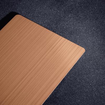 China 201 304 316 430 Series Brushed Bronze Stainless Steel Plate for sale