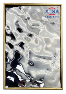 China Black Titanium Metallic Stainless Steel Water Ripple Sheet For Ceiling ODM for sale