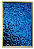 China Blue Colored Water Ripple Embossed Stainless Steel Plate Metal Sheet 201 304 316 for sale