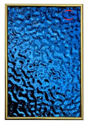 China Blue Colored Water Ripple Embossed Stainless Steel Plate Metal Sheet 201 304 316 for sale