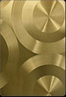 China Polished 304 Stainless Steel SS Color Sheet Metal Gold PVD Coating Antiscratch for sale