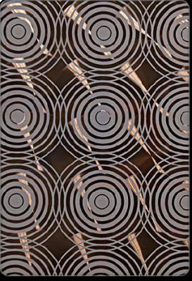 China Brown Concentric Rings Laser Stainless Steel Etching Sheet ASTM Standard for sale