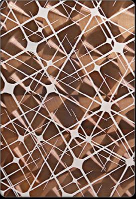 China Commercial Decorative Patterned 1mm Stainless Steel Sheet Rose Gold ODM for sale
