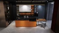 China Orange And Blue Mixed Stainless Steel 304 316 Grade Kitchen Cabinets for sale