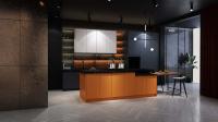 China Orange Style Stainless Steel 304 316 Grade Kitchen Cabinets for sale