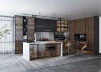 China Hairline Embossed Stainless Steel Wall Cabinets Kitchen 304SS 316L Grade for sale