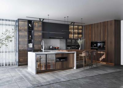 China Hairline Embossed Stainless Steel Wall Cabinets Kitchen 304SS 316L Grade for sale