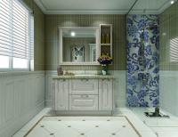 China Mirrorred Steel Stainless Bathroom Cabinet Vanity Unit With Floral Tile Waterproof for sale