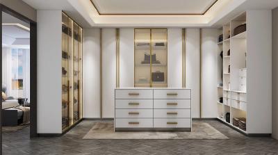 China 304 316 Steel Stainless Wardrobe Almirah With Glass Shelves Drawers OEM for sale