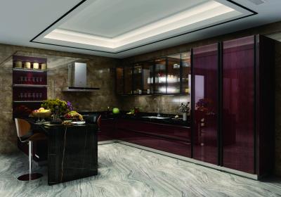 China Rosewood Stainless Steel Kitchen Island Cabinet Antiscratch For Residential for sale