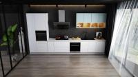 China Antibacterial Residential BA Stainless Steel Kitchen Cabinets Fingerprint Resistant for sale