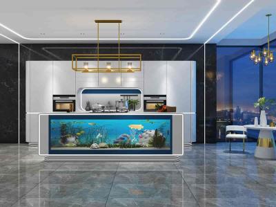 China Food Grade 304 Stainless Steel Kitchen Island Aquarium Cupboards for sale