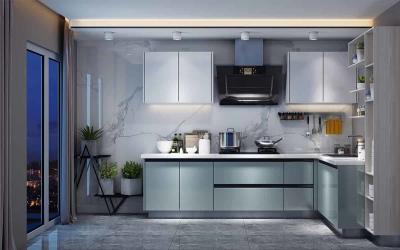 China 304SS 316SS Solid Stainless Steel Kitchen Cabinet Units L Shaped for sale