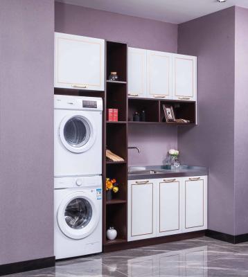 China Anti Stain Metal Laundry SS Cabinet Set Presoaking Sink Storage For Detergents for sale