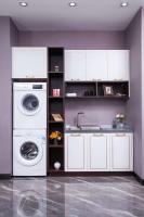 China Waterproof 304SUS Stainless Steel Laundry Cabinet Sink Storage Washer Dryer for sale