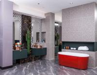 China Modern Mirrored Bathroom 316 Stainless Steel Vanity Cabinet Copper Basin Cabinet for sale