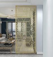China Gold 304SS 410SS Metal Wall Divider Partition Panel For Room Home Decor for sale