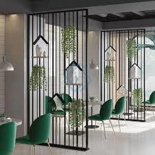 China Black Geometric Stainless Steel SS Metal Partition Room Dividers OEM for sale