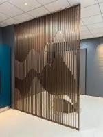 China Decorative 201 430 Stainless Steel Wavy SS Metal Partition Room Divider for sale