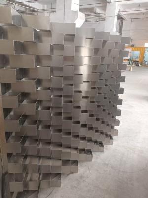 China Polished 316 Stainless Steel Products 3D Cube Shelf Artistic Storage Display Rack for sale