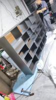 China Industrial Multi Grid 201SS Stainless Steel Display Rack Bookshelf Storage for sale