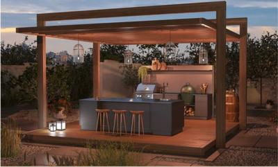 China 316SS Outdoor Outdoor Kitchen Unit Island BBQ Grill Station Sink Cabinet OEM for sale