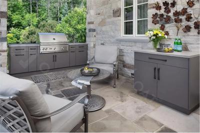 China Prefabricated 316L Stainless Steel Outdoor Kitchen Unit Cabinets Customized for sale