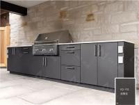 China Gray 201 Stainless Steel Outdoor Kitchen Units BBQ Grill Storage Station Barbeque Units ODM for sale