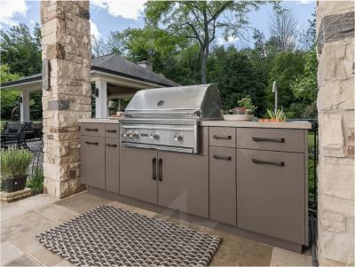 China Sustainable Outdoor Modular Kitchen Units Grill Sink Cupboards Antirust for sale