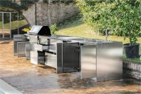 China 304 316 Stainless Steel Modular Outdoor Cabinet Kitchen Island Grill Sink Units for sale