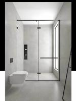 China Black Framed Stainless Steel Bathroom Furniture Shower Enclosure Door ODM for sale