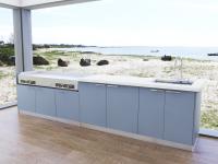 China Silver Island Kitchen Cabinets Easy To Clean and Maximize Your Kitchen Space for sale