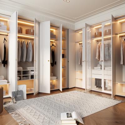 China Hinged Door Stainless Steel Wardrobe Robust Rust Resistant Spacious Storage Cabinet Suitable Commercial Residential for sale