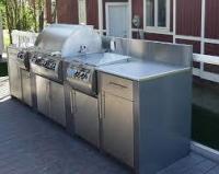 China UV Resistant ASTM Certified 75 Kg Sturdy Build Stainless Steel Outdoor Kitchen Unit for sale