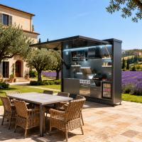 China Prefab Stainless Steel Mobile Outdoor Kitchen for Yard Parties– Plus Version for sale