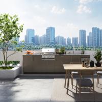 China 3444mm Modular Design 6-Module Office Rooftop Outdoor Kitchen for sale
