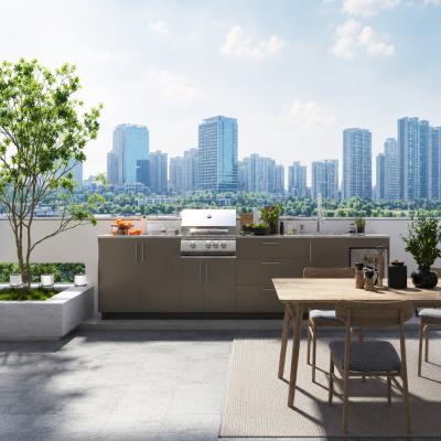 China 3444mm Modular Design 6-Module Office Rooftop Outdoor Kitchen for sale