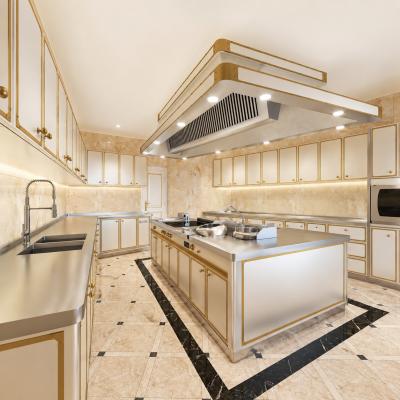 China 304 Stainless Steel Custom French Kitchen Cabinets with Large Storage for sale