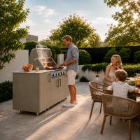 China K1 Compact Modular Outdoor Kitchen with BBQ Grill and Refrigerator for sale