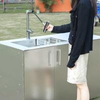 China KOVA 3 Stainless Steel Modular Outdoor Kitchen with Grill, Sink and Refrigerator for sale