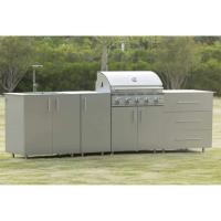 China KOVA 3 Stainless Steel Modular Outdoor Kitchen with Grill, Sink and Refrigerator for sale