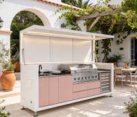China Pink Aluminum Low-profile Kitchen Pro Version with Dual-Fuel Grill and Sink-MOVA for sale