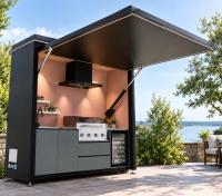 China Electric Lift-Up Cover and Mobile Cabinet for a Flexible Outdoor BBQ Kitchen | ROVA PRO Grey Version for sale