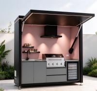 China Electric Lift-Up Cover and Mobile Cabinet for a Flexible Outdoor BBQ Kitchen | ROVA PRO Grey Version for sale