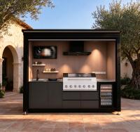China Large Black Outdoor Kitchen with Manual Shutter for Prep | ROVA Plus Max for sale