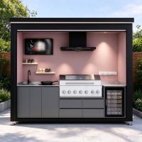 China Grey Plus Max Enclosed Kitchen Frame with Grill and Storage | ROVA for sale